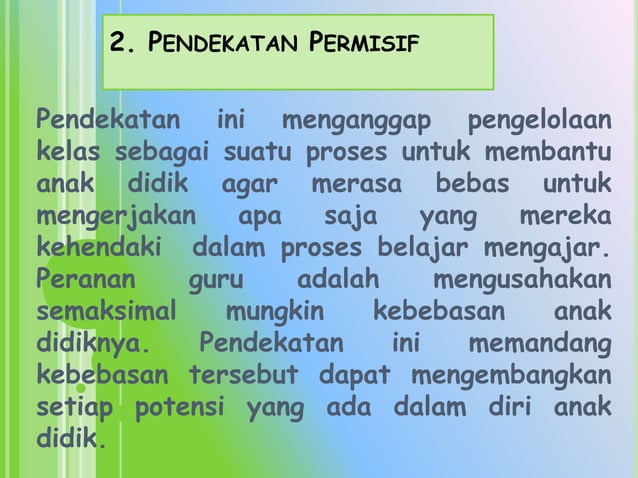 Ppt pendekatan-pendekatan dalam manajemen kelas | PPTX
