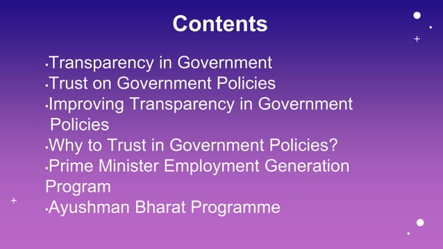 Transparency in government policies | PPTX
