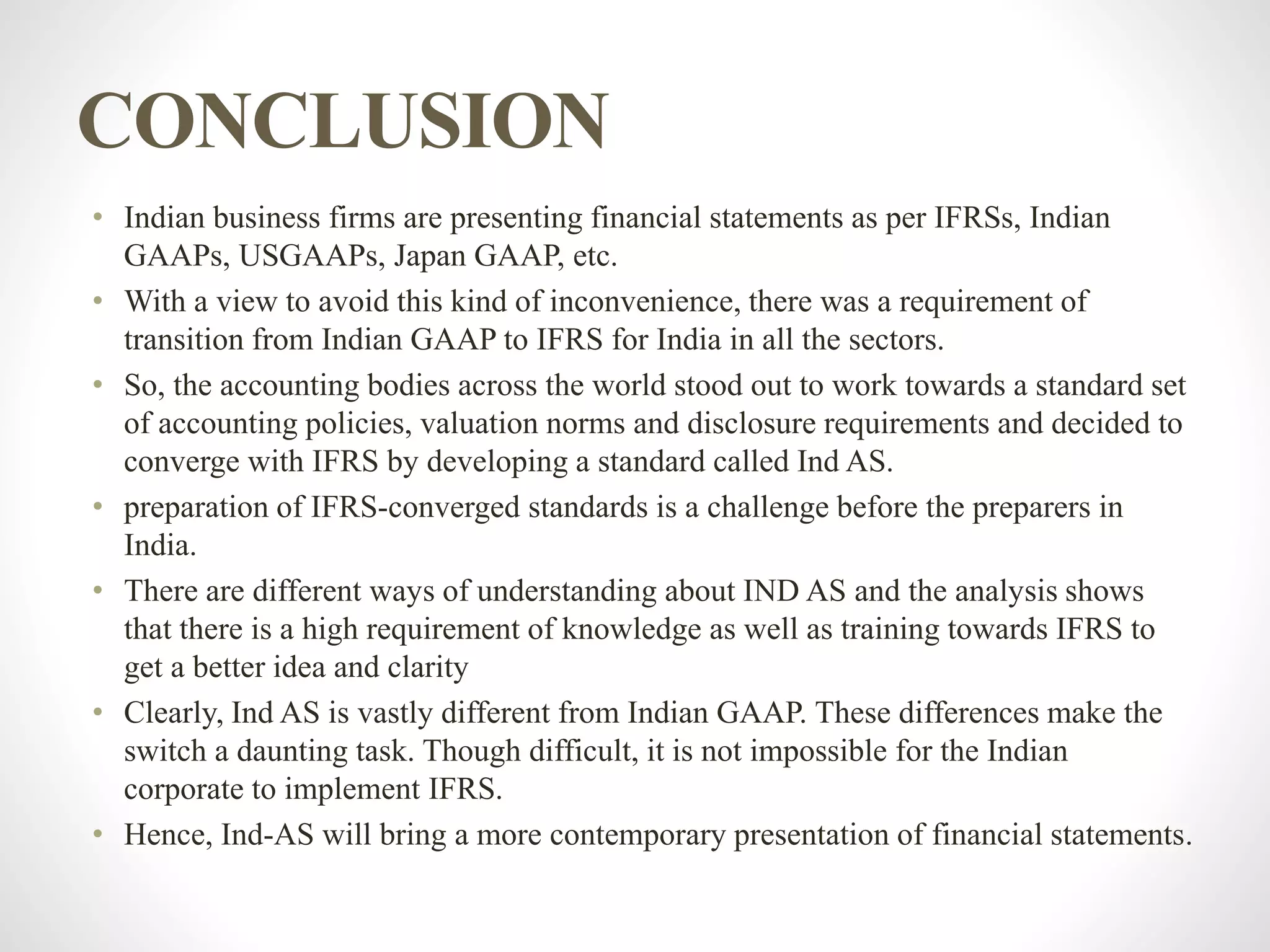Comparative Analysis : IGAAP and IND AS | PPTX