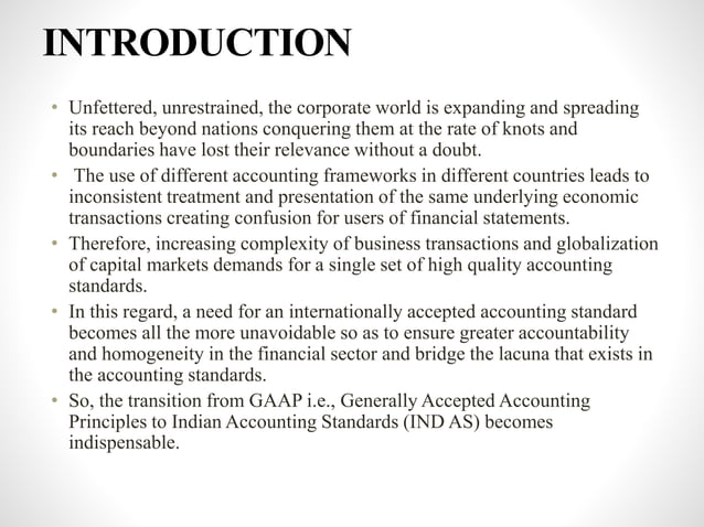Comparative Analysis : IGAAP and IND AS | PPTX