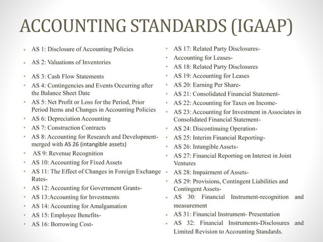 Comparative Analysis : IGAAP and IND AS | PPTX