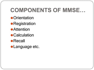 mmse | PPTX | Medical Health