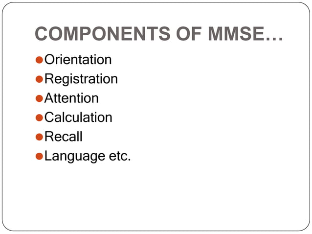 mmse | PPTX | Medical Health