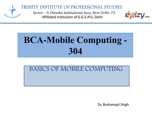 BCA-Mobile Computing- BASICS OF MOBILE COMPUTING | PPT