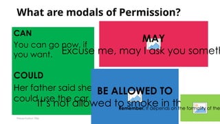 Modals of prohibition, obligation, abili | PPTX