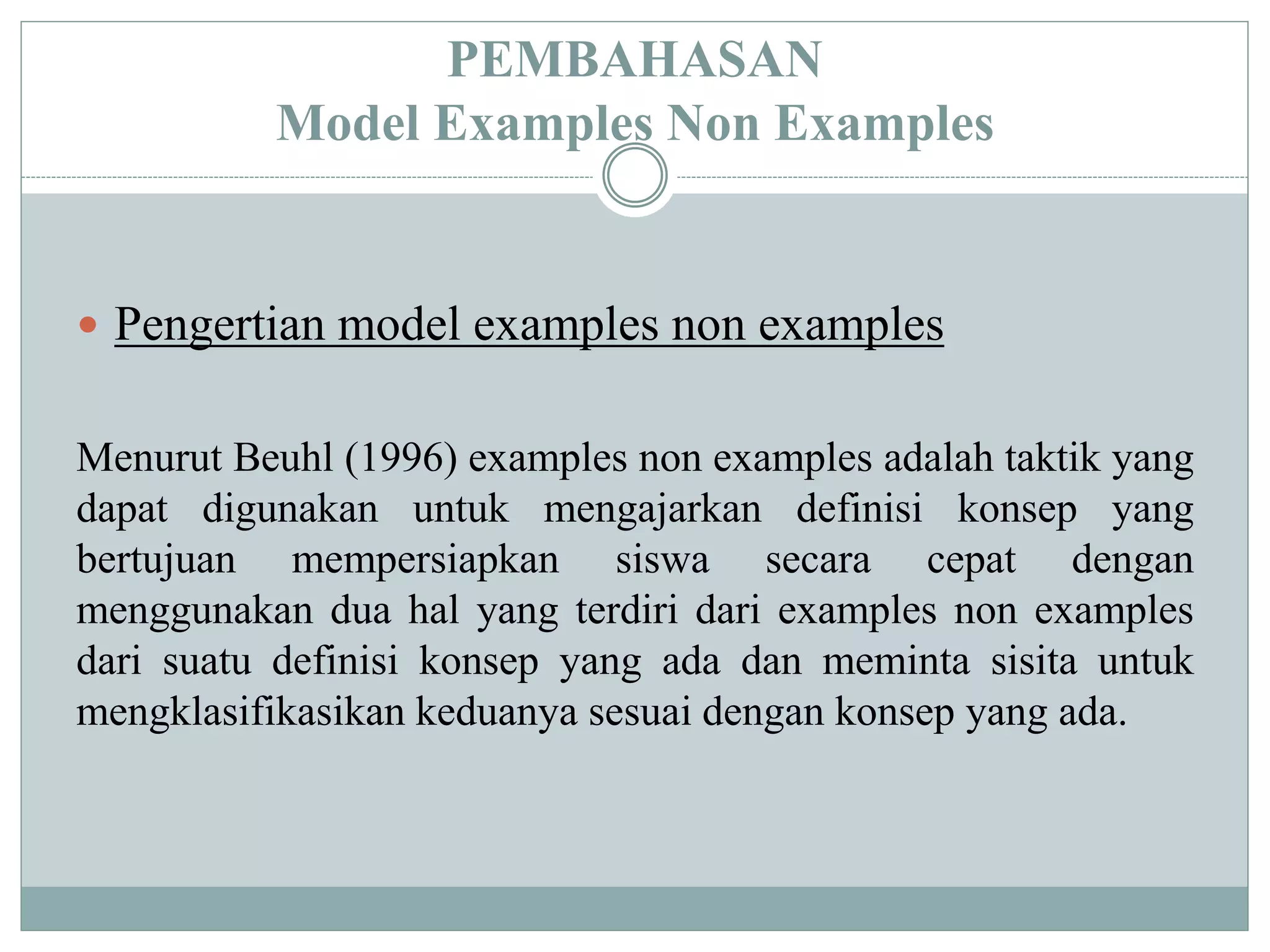 Ppt model examples non examples | PPTX