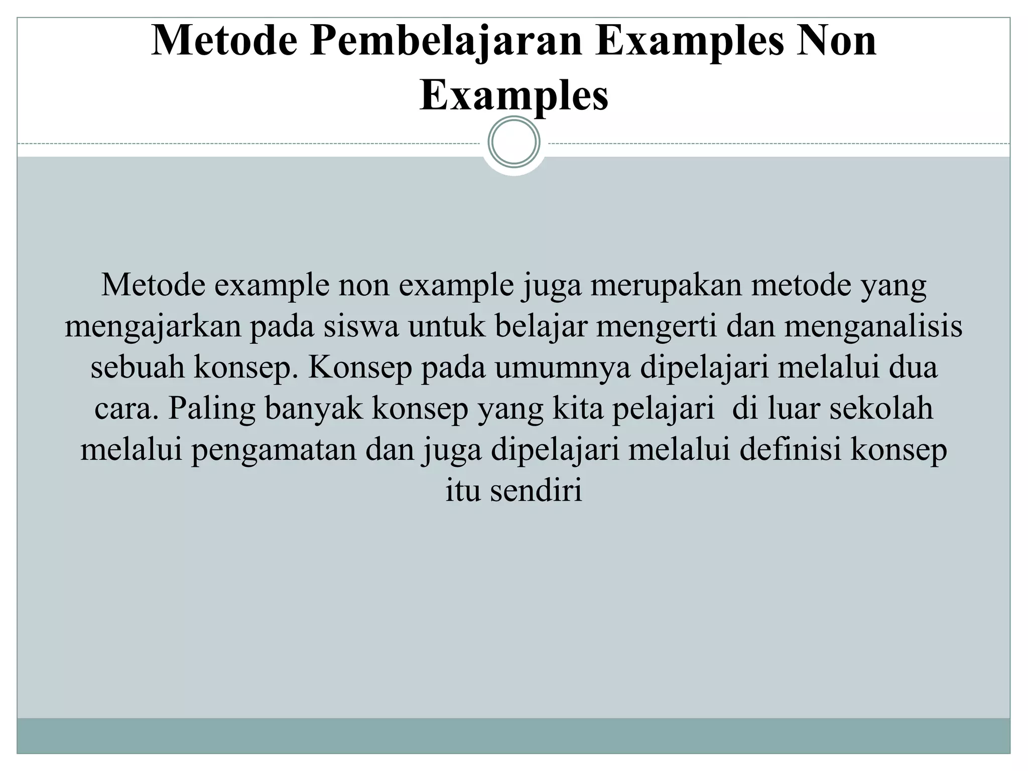 Ppt model examples non examples | PPTX