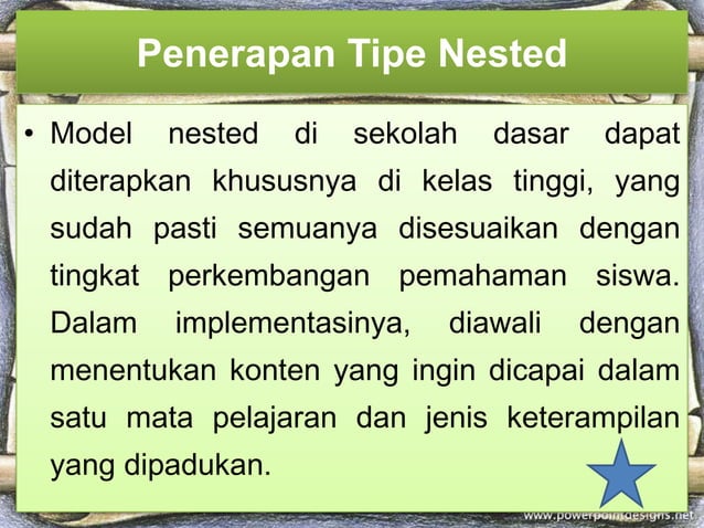 Ppt pembelajaran terpadu tipe nested | PPTX