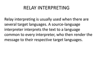 Ppt modes of interpreting | PPT