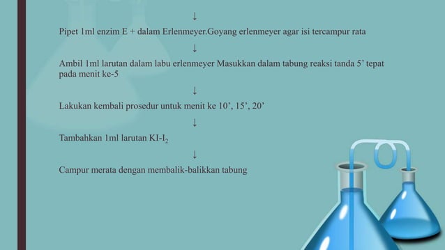 Pengaruh peningkatan kadar enzim dan modifier pada reaksi enzimatik | PPTX