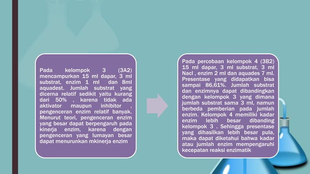 Pengaruh peningkatan kadar enzim dan modifier pada reaksi enzimatik | PPTX