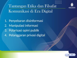 Etika dan Filsafat Komunikasi: Prinsip, Ruang Lingkup, dan Tantangan di ...
