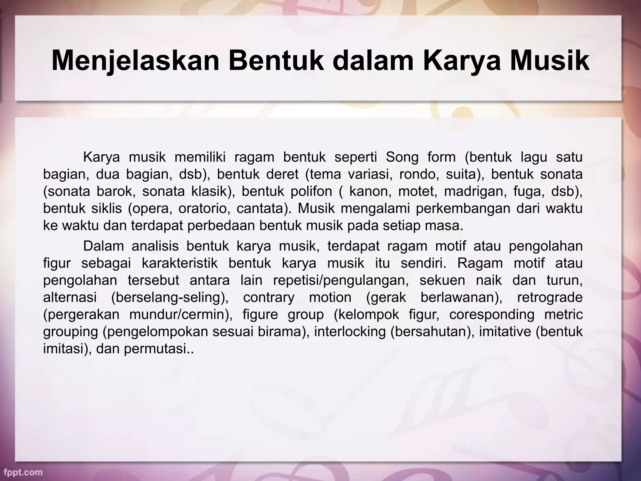 PPT SENI BUDAYA KB 1: KONSEP, UNSUR, TEKNIK, PROSEDUR, BENTUK dan ...
