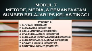 PPt pemnfaatan metode, media dan sumber belajar untuk mahasiswa | PPTX
