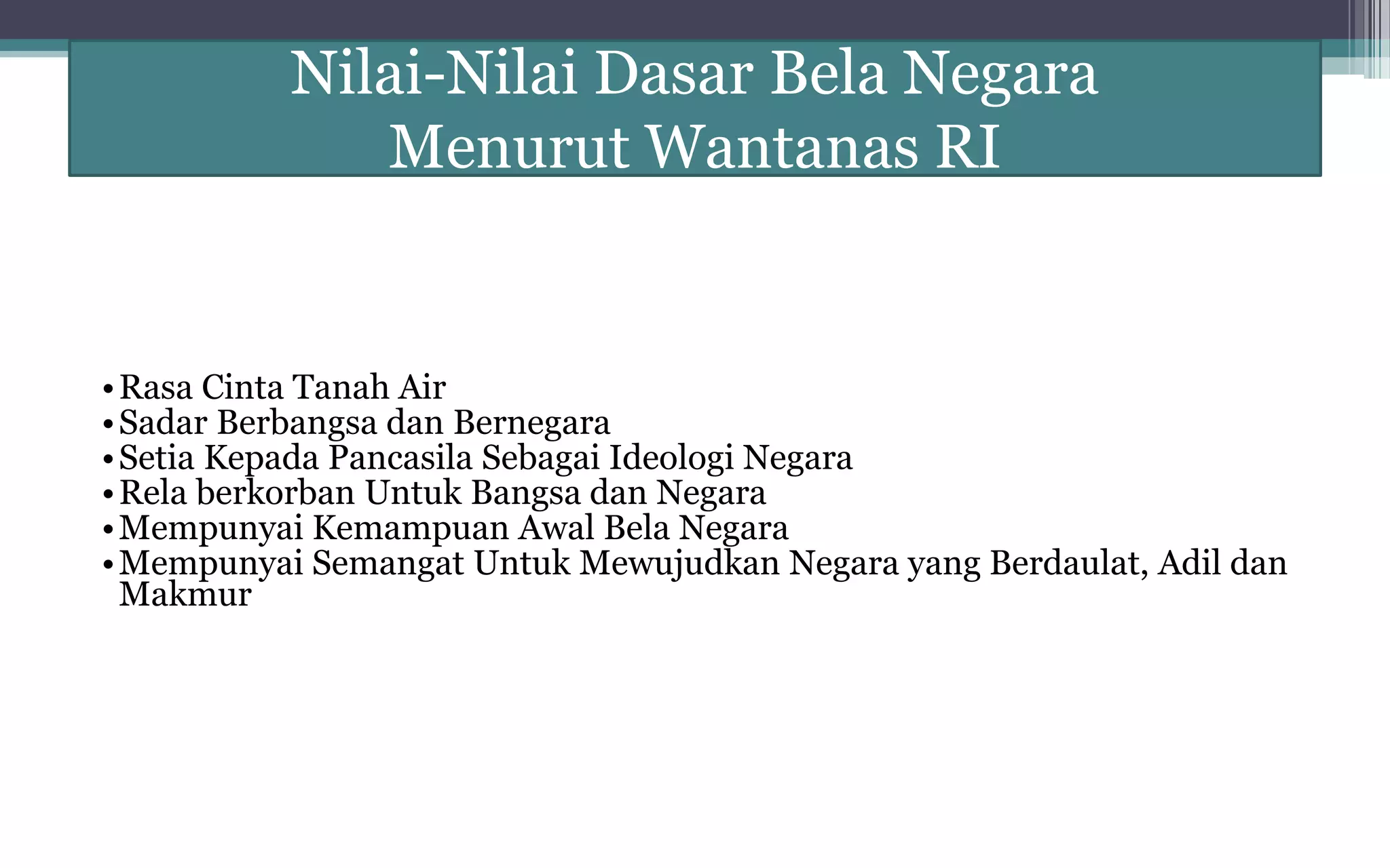 bela negara kepemimpinan pancasila | PPTX