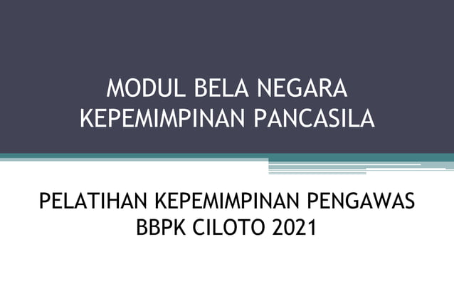 bela negara kepemimpinan pancasila | PPTX