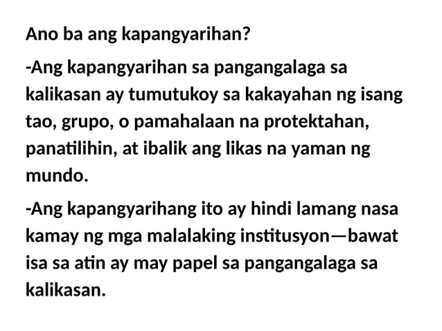 Paggamit ng kapangyarihan at pangangalaga sa kapaligiran | PPTX