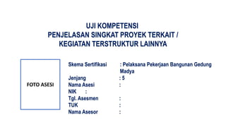 PPT TUK pelaksana pekerjaan bangunangedung madya | PPTX
