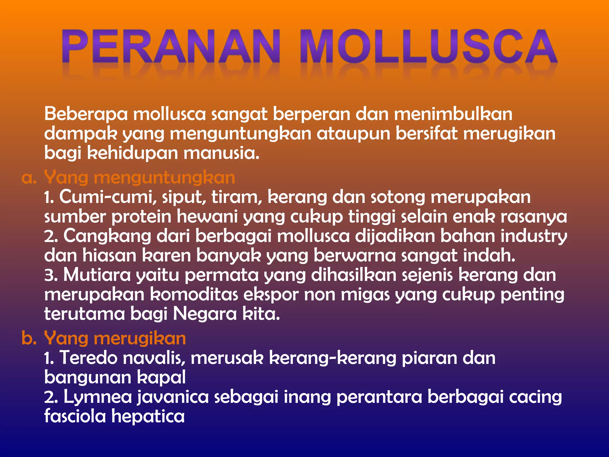 Ppt molusca | PPT