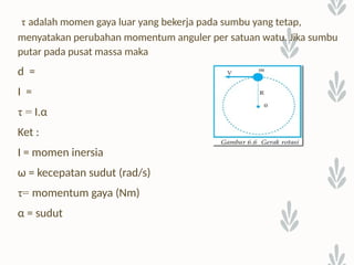 PPT Mengenai Momentum Anguler, Rumus Momentum Anguler dan Hukumnya | PPT