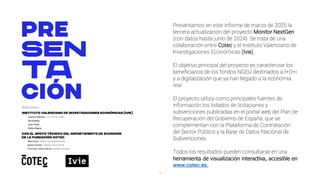 Presentación del tercer Monitor NextGEN de Fundación Cotec e Ivie | PDF