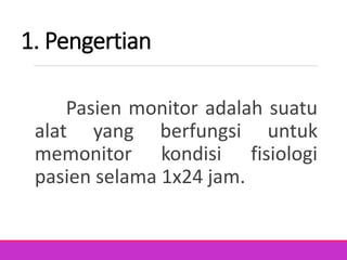 PPT Monitor pasien dan penggunaan dalam ruang ICU | PPTX