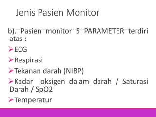 PPT Monitor pasien dan penggunaan dalam ruang ICU | PPTX