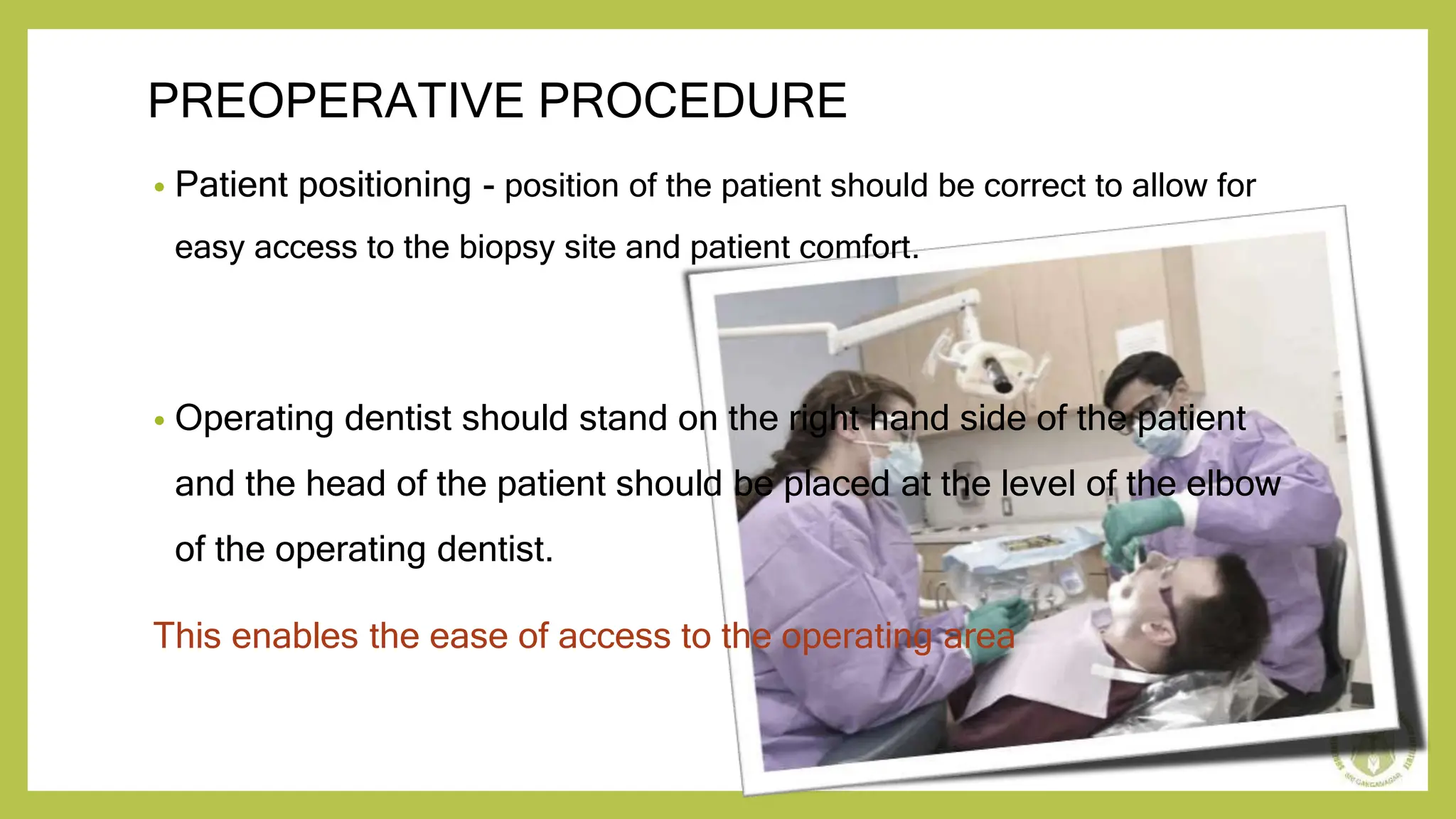 ppt oral biopsies procedure and preparation | PPTX