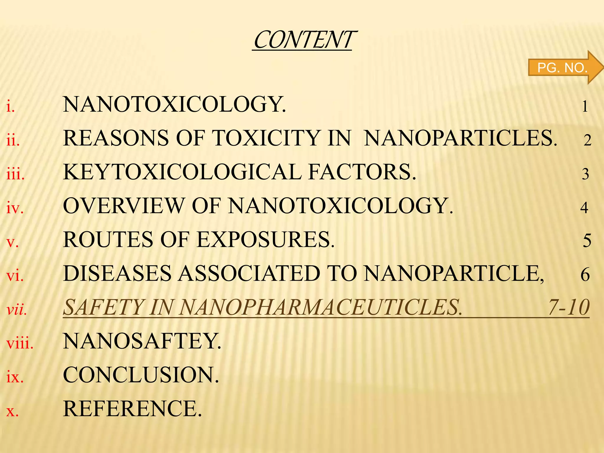 TOXICITY AND SAFETY RELATED TO NANOPHARMACEUTICAL | PPTX