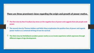 Ppt Motivation.pptx on Power motive which is psycho social motive | PPTX