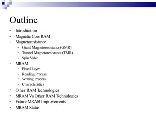MRAM PPT BY MD ASIF (Jamia millia islamia new delhi) | PPT | Free Download