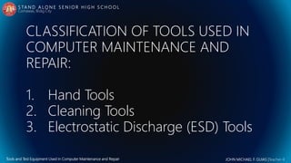 Tools and Test Equipment Used in Computer Maintenance and Repair | PPTX