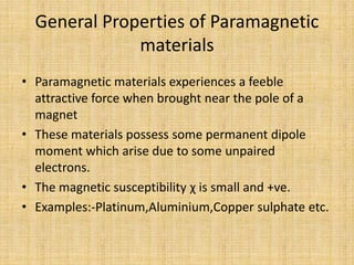 para magnetism And Di magnetism | PPTX