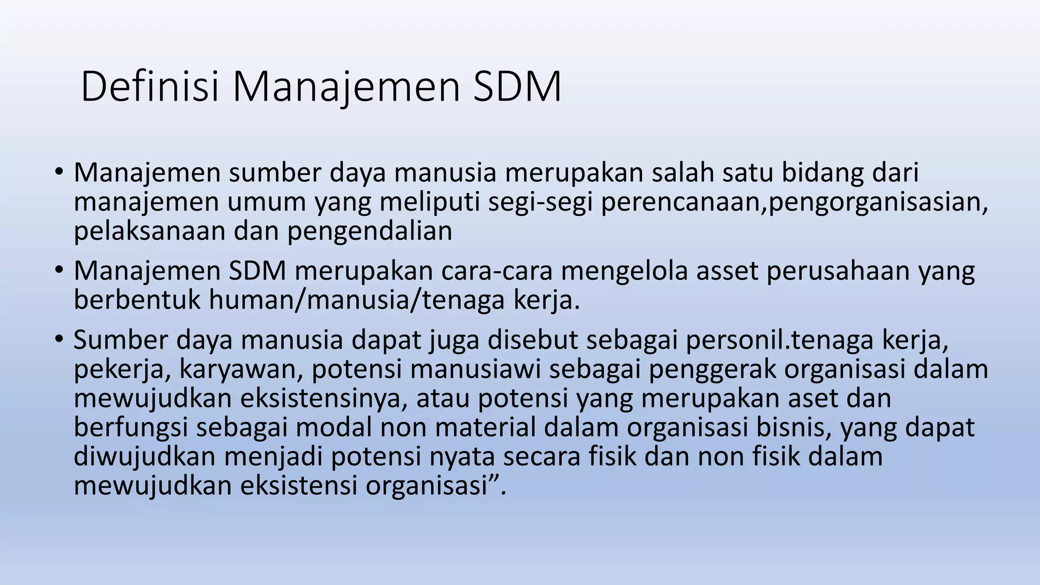 Manajemen Sumber Daya Manusia | PPTX