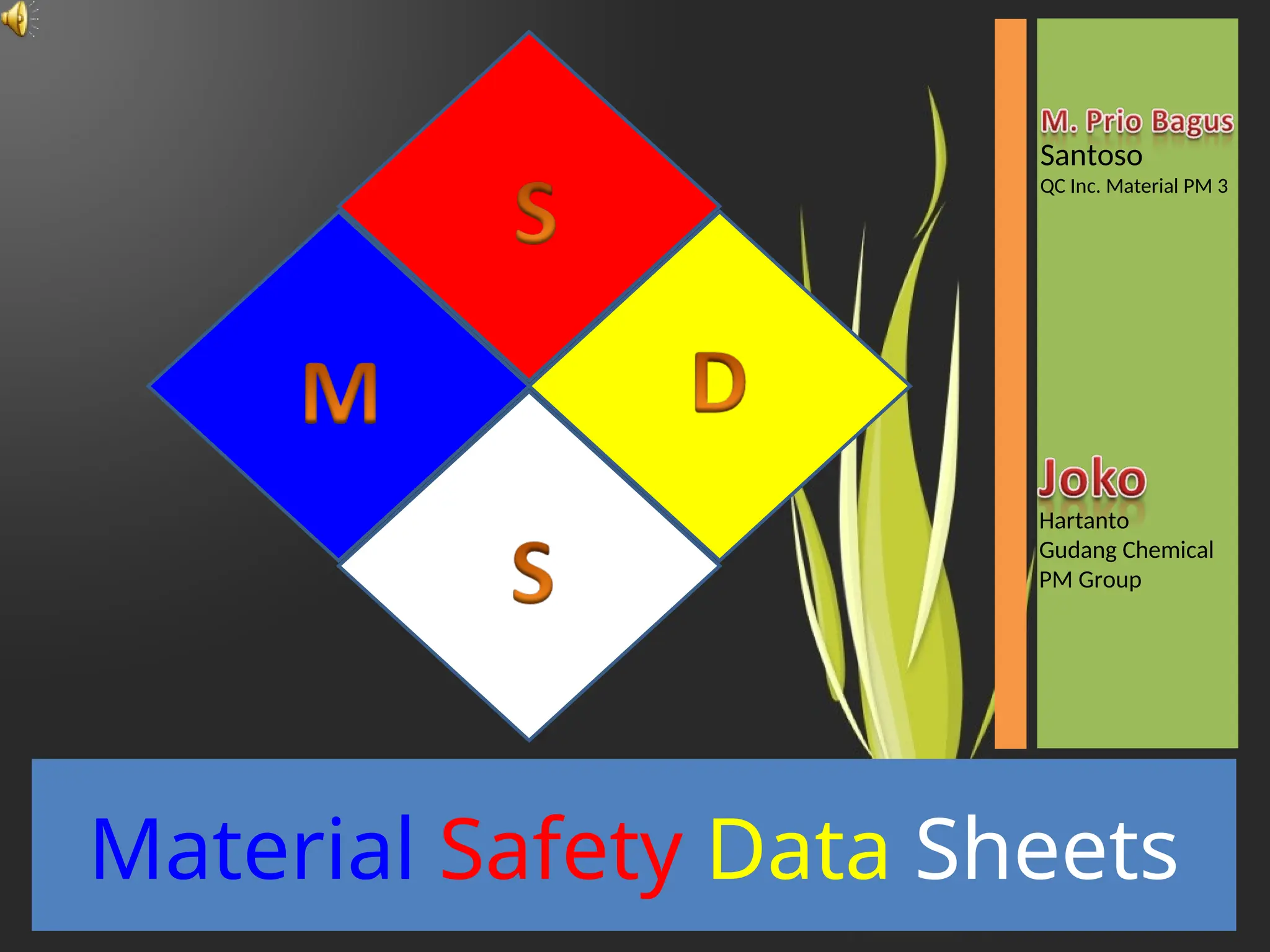 Presentasi mengenai msds suatu produk chemicals | PPT