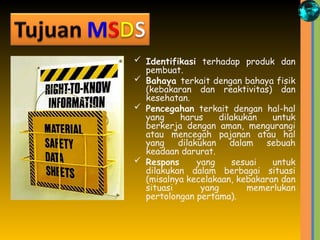 Presentasi mengenai msds suatu produk chemicals | PPT