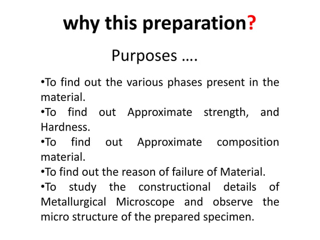 specimen preparation for microscopic observation | PPTX