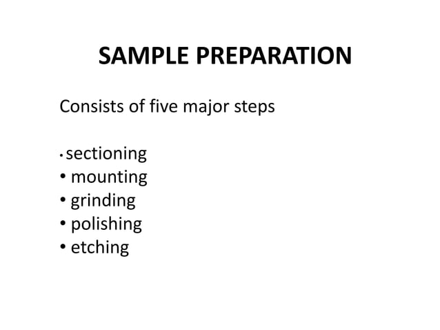 specimen preparation for microscopic observation | PPTX