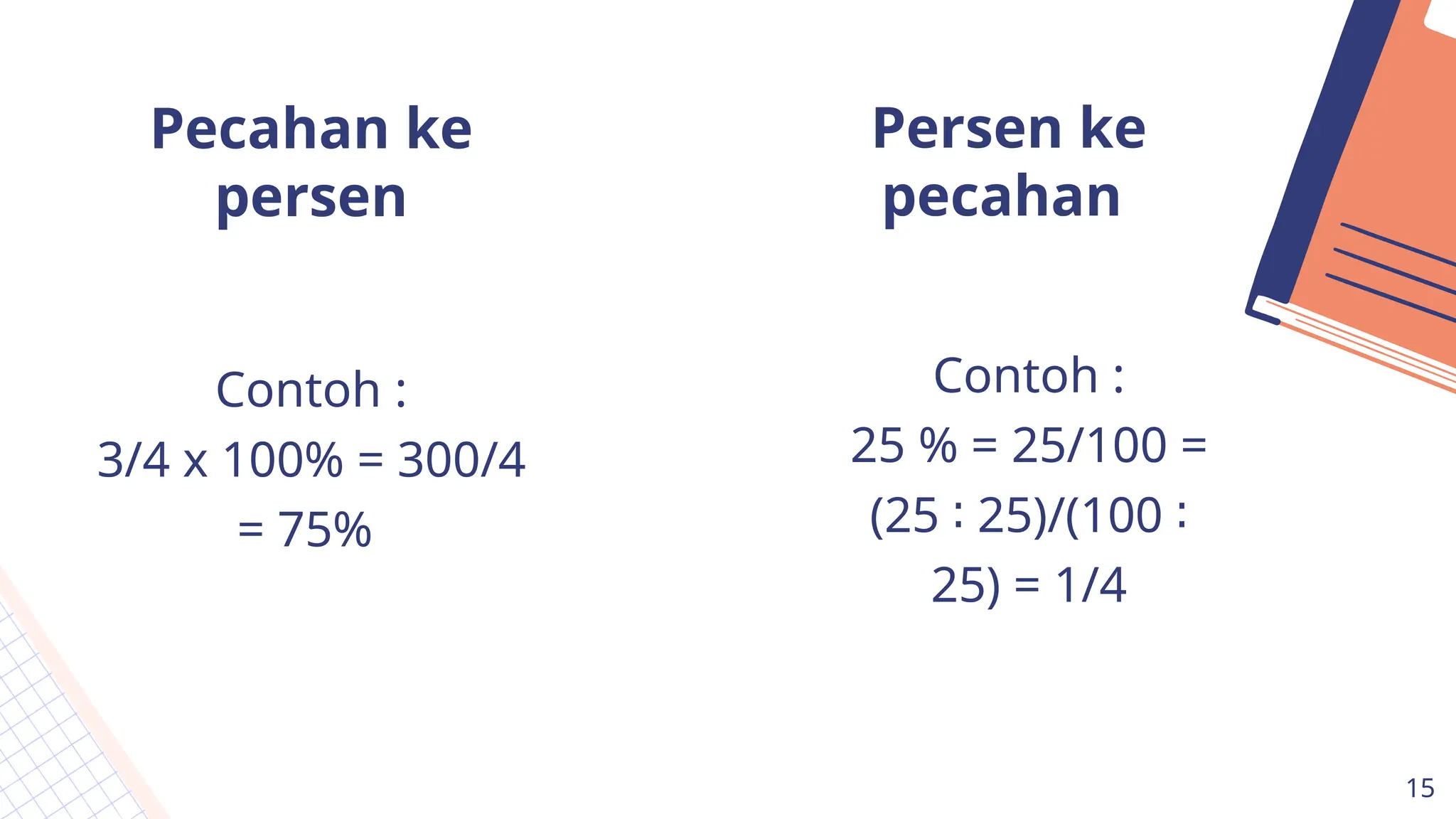PPT MATEMATIKA PECAHAN, DESIMAL DAN PERSEN | PPTX