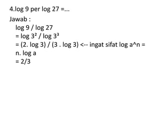 Ppt mtk logarita | PPTX