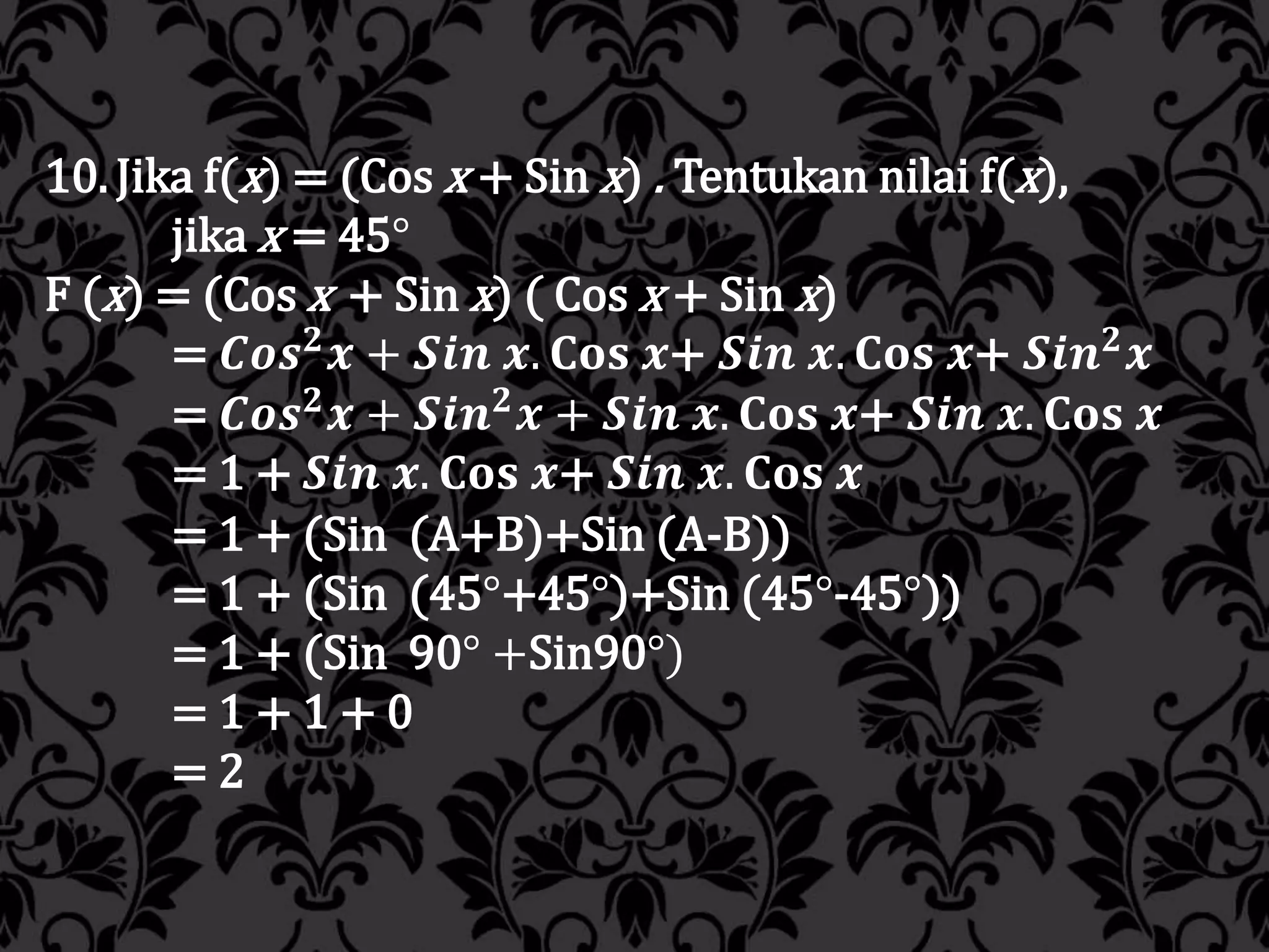 MATERI TRIGONOMETRI (kelas X) | PPTX