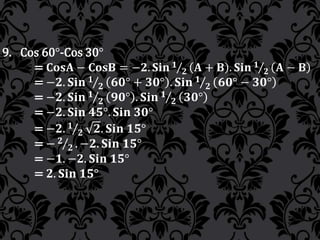 MATERI TRIGONOMETRI (kelas X) | PPTX
