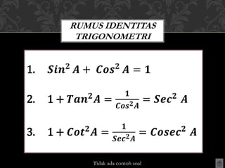 MATERI TRIGONOMETRI (kelas X) | PPTX