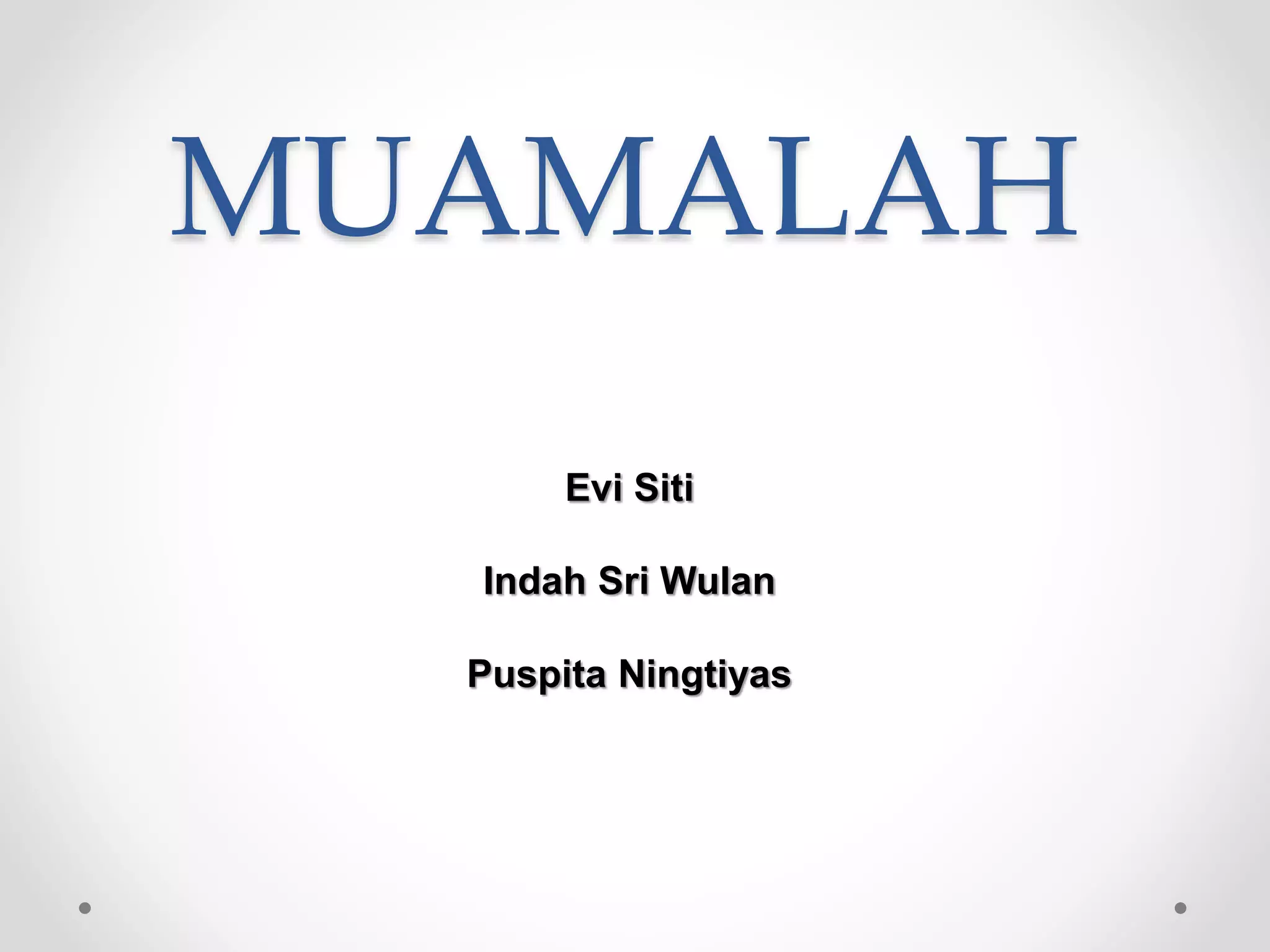Ppt muamalah | PPTX