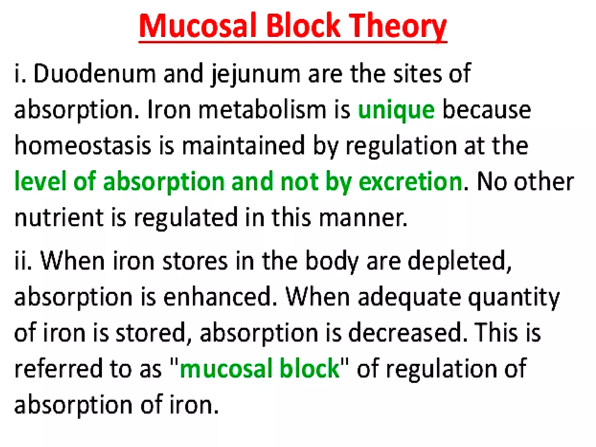 mucosal block theory | PPTX