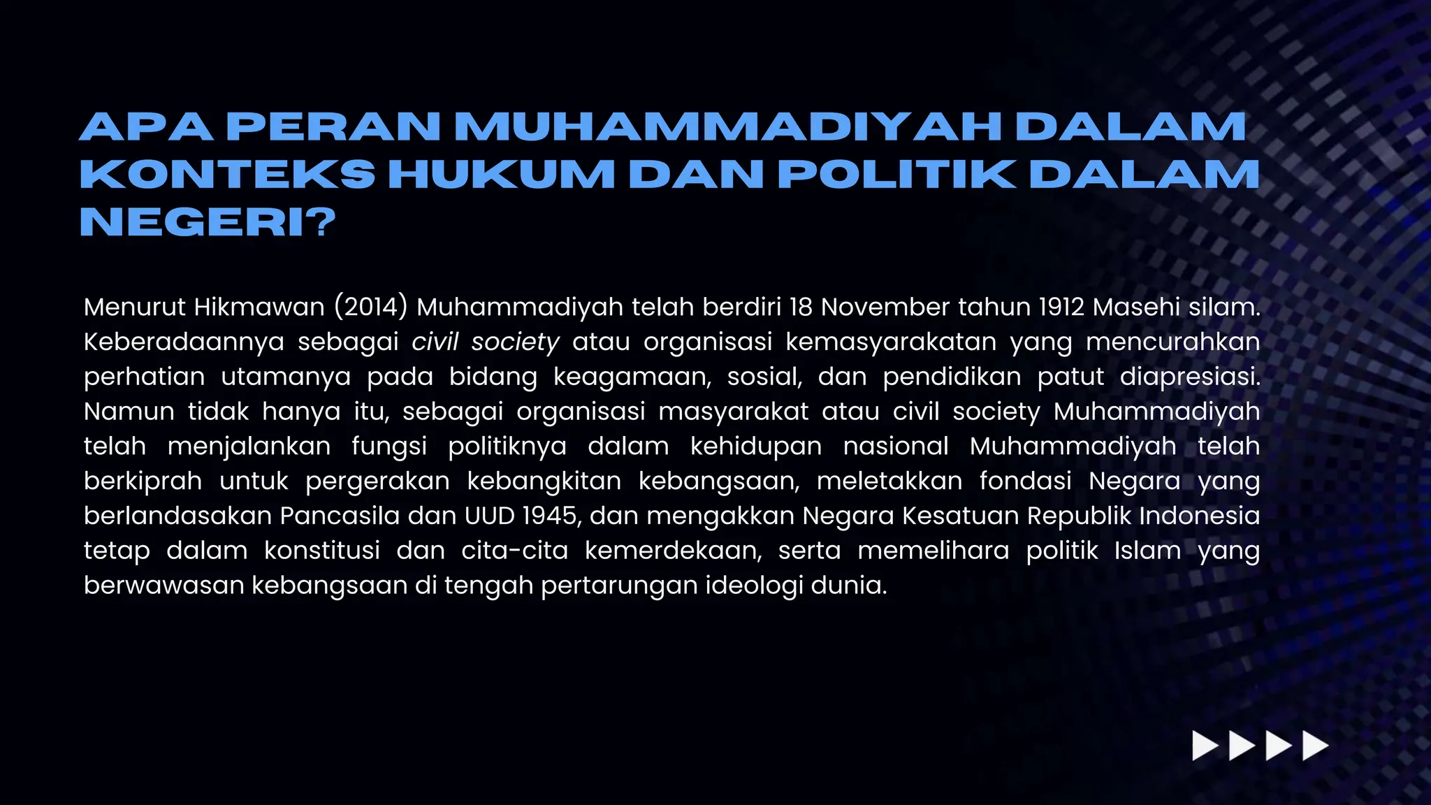 MUHAMMADIYAH DAN KEBAHARUAN HUKUM DAN POLITIK | PPTX