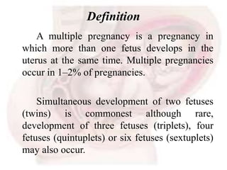 Ppt multiple pregnancy | PPTX