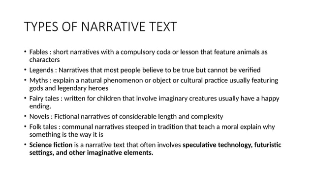 Presentation of Narrative Text Slide.pptxs | PPT