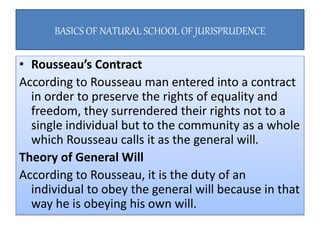 Basics of Natural school of Jurisprudence | PPTX