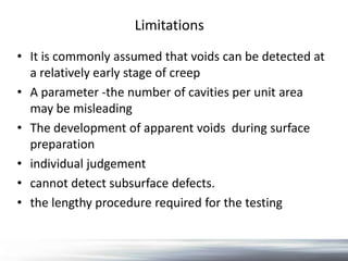 non destructive testing review for detection of creep damage in power ...